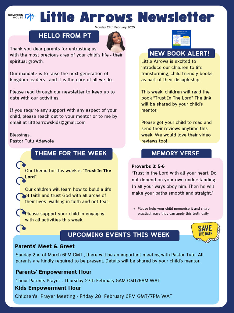 Little Arrows Newsletter 24th February 2025 | PDF