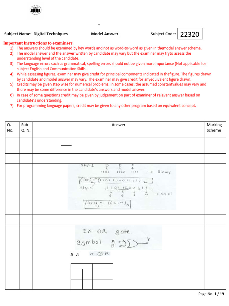 Combined MSBTE Model Answer Papers | PDF | Logic Gate | Parameter (Computer Programming)