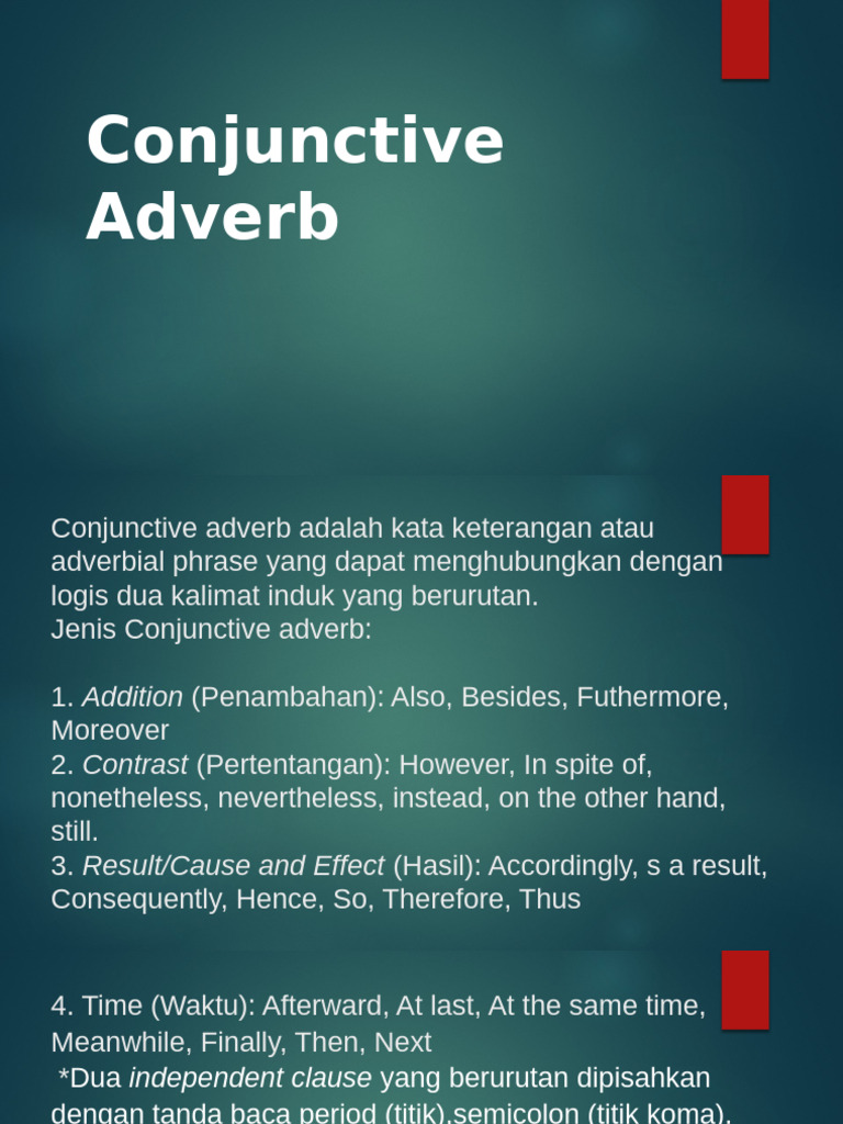 Conjunctive Adverb | PDF