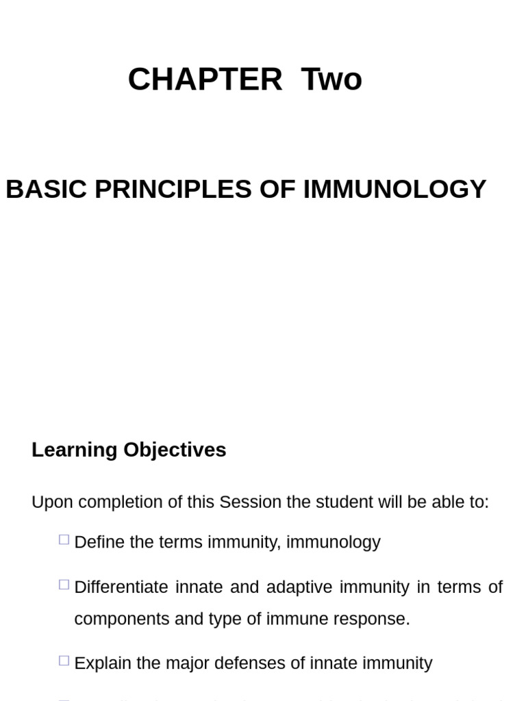 Basic Pples of Immunology | PDF | Immune System | Innate Immune System
