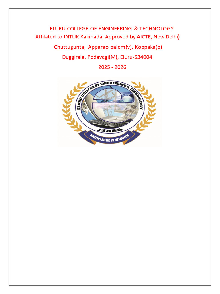 Eluru College of Engineering | PDF