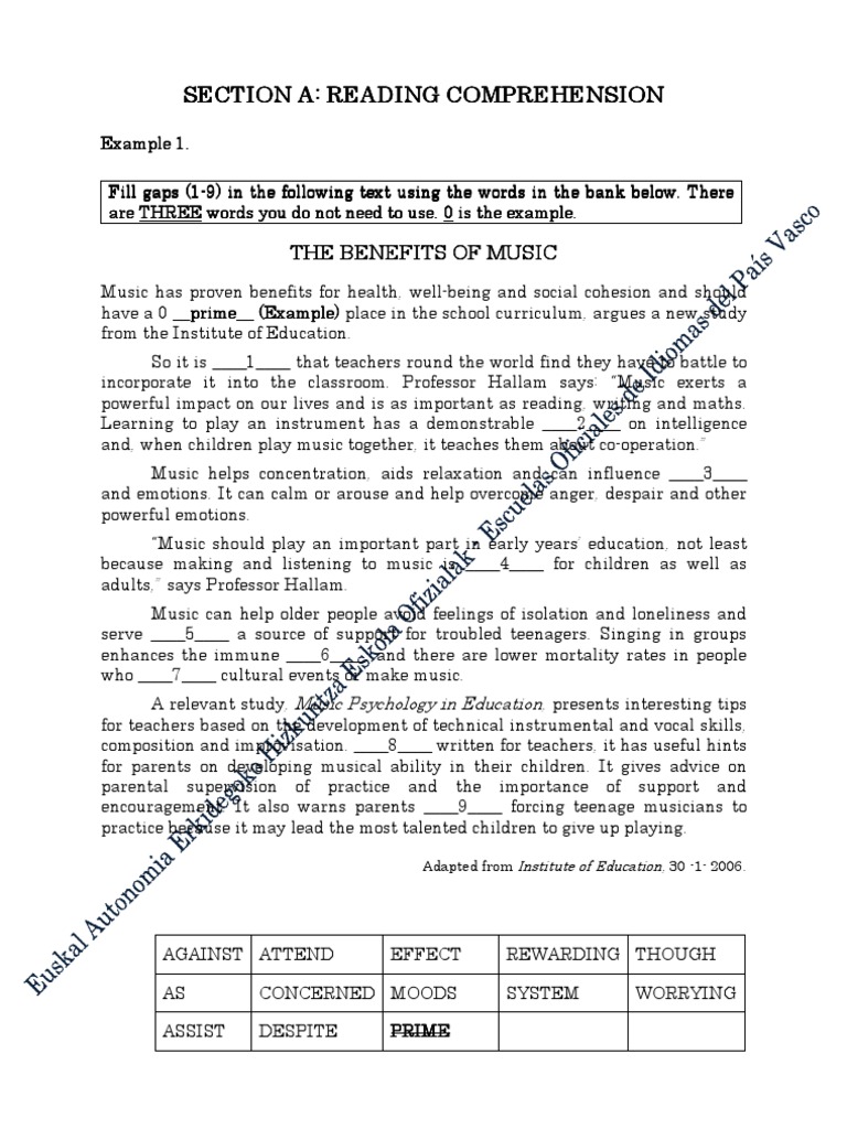 English - Sample Exam - Written | Trousers | Well Being | Free 30-day ...