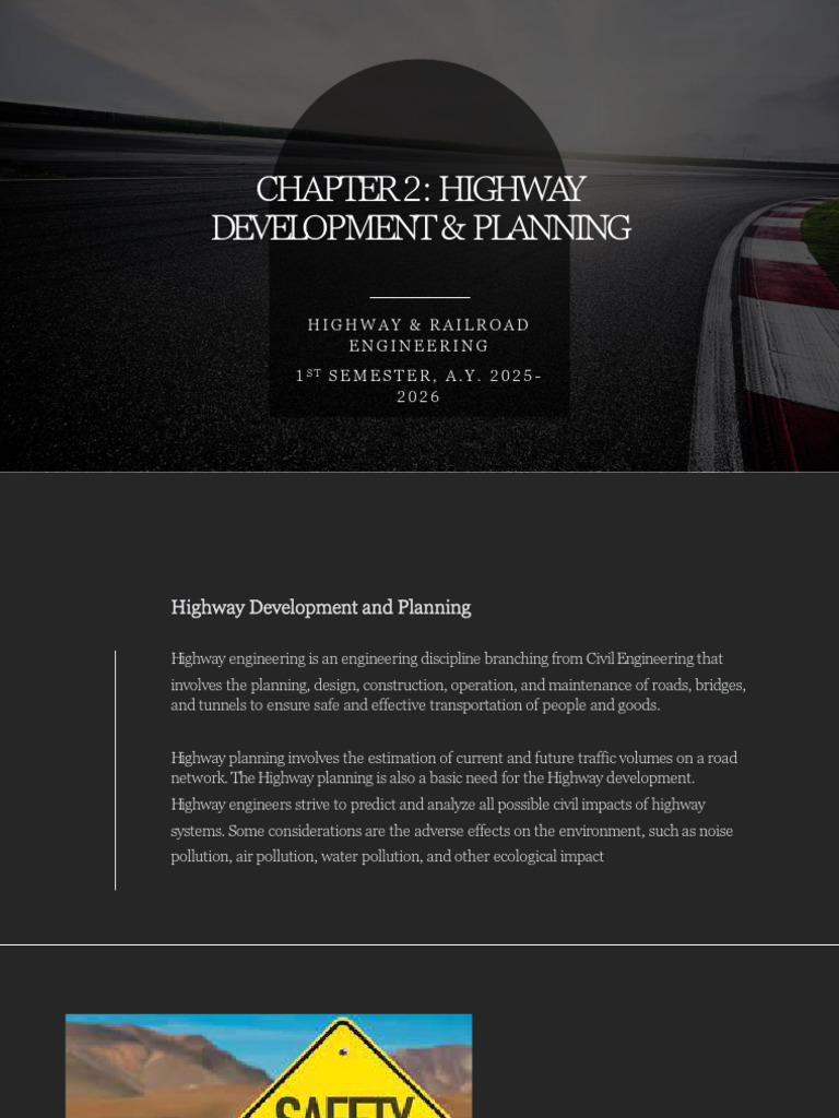 2.highway Development - Planning | PDF | Road | Road Surface