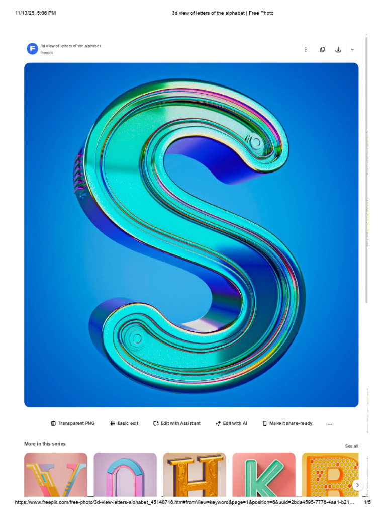 3d View of Letters of The Alphabet - Free Photo | PDF | Computing ...