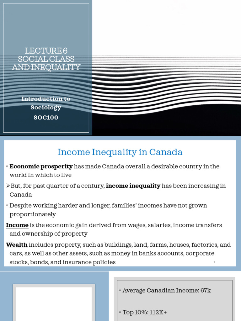 Income Inequality and Social Class in Canada | PDF | Social ...