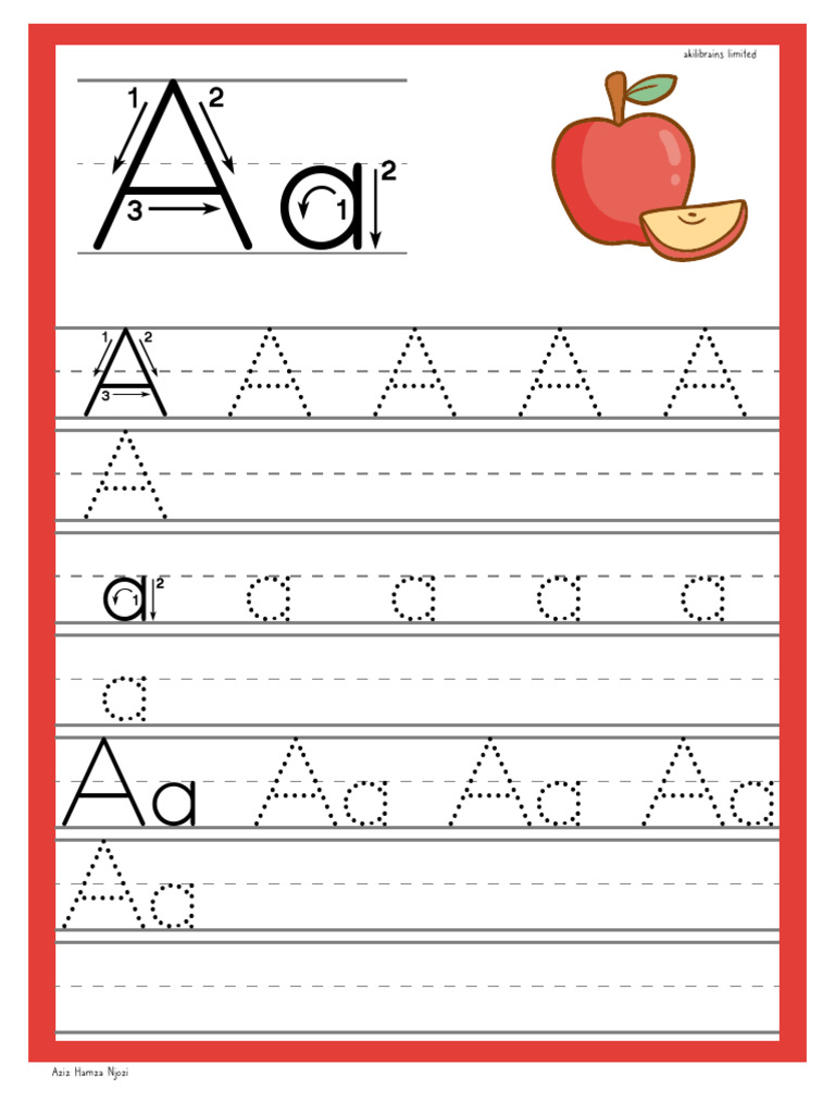 Akili Alphabet Trace and Write | PDF | Languages Of Asia