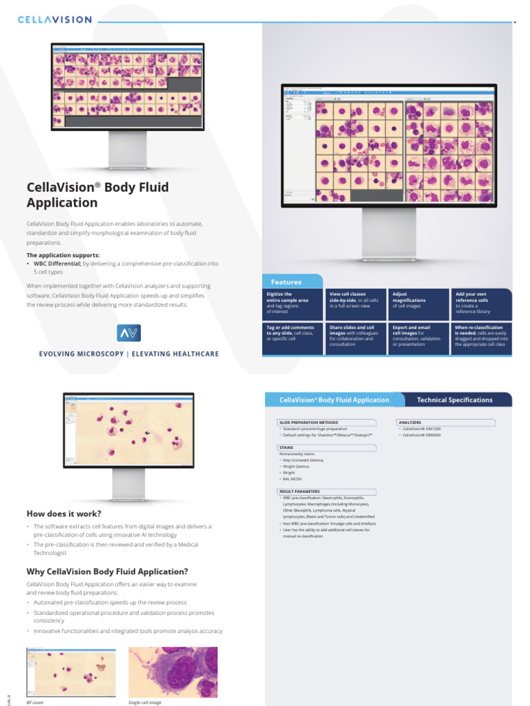 CellaVision Body Fluid Application Guide | PDF | White Blood Cell ...