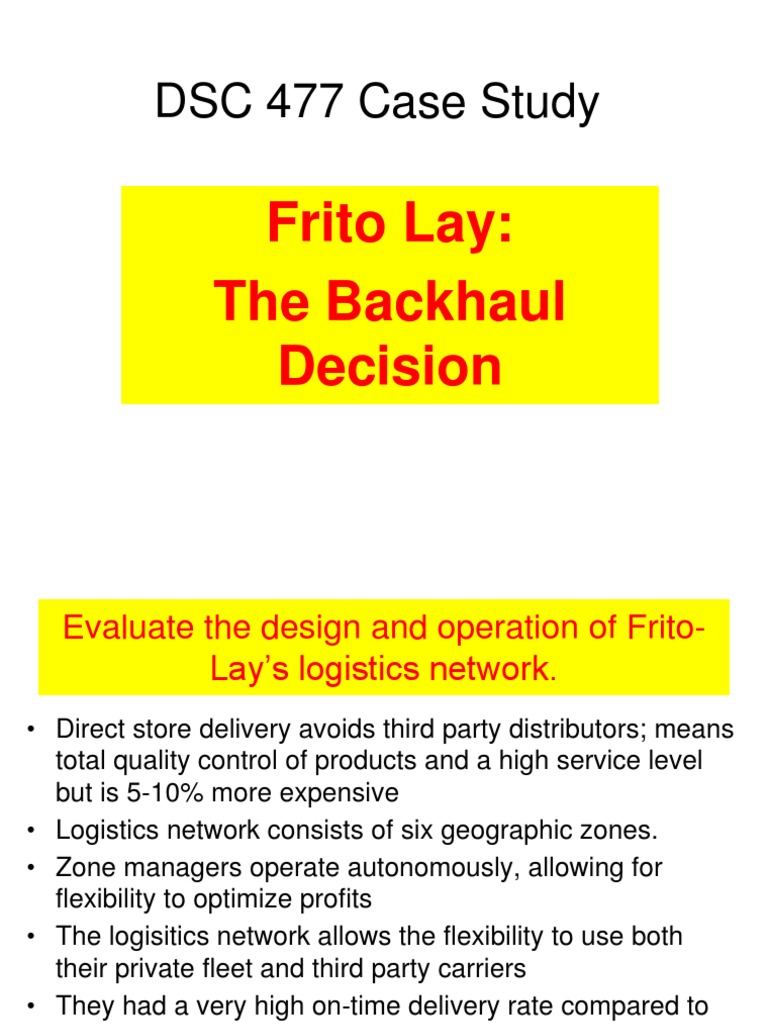 Frito Lay Pres | PDF | Logistics | Supply Chain