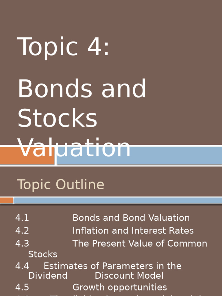Topic Bond and Stock Edited | PDF | Bonds (Finance) | Interest