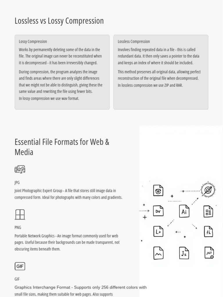 Lossless Vs Lossy Compression PDF | PDF
