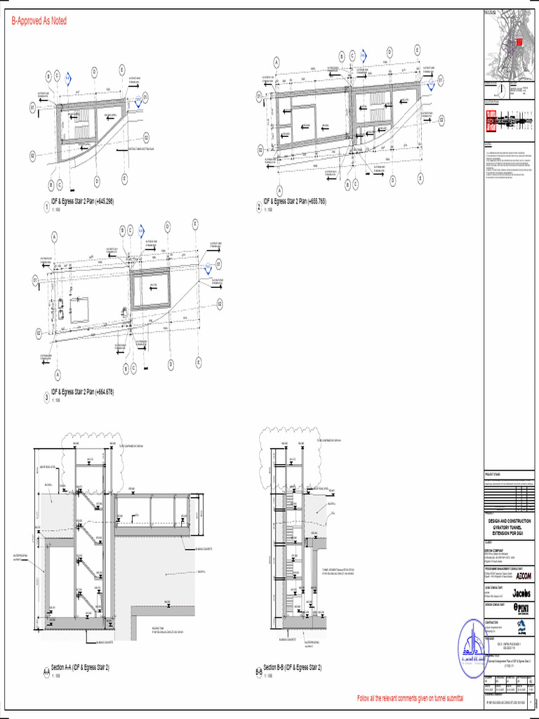 B-Approved As Noted: IDF & Egress Stair 2 Plan (+645.298) 1 IDF ...