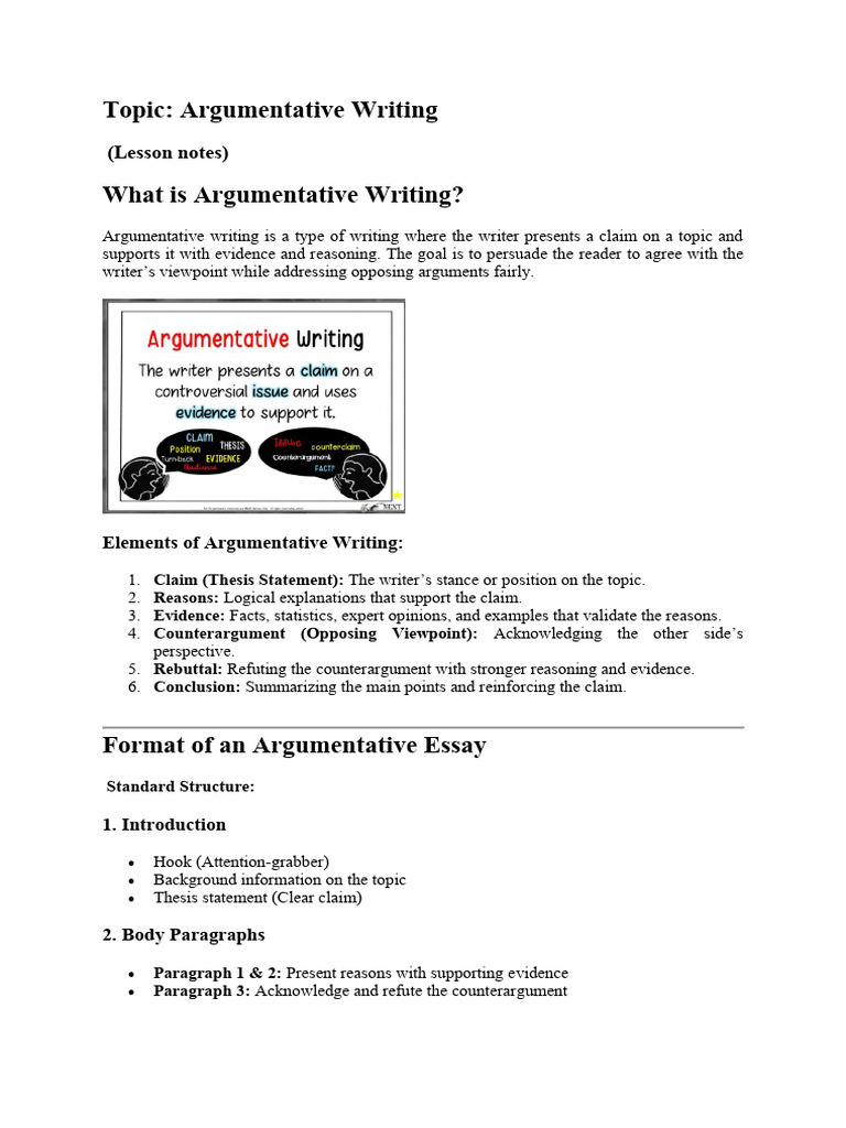 What Is Argumentative Writing. (Handout Notes) | PDF | Social Media ...