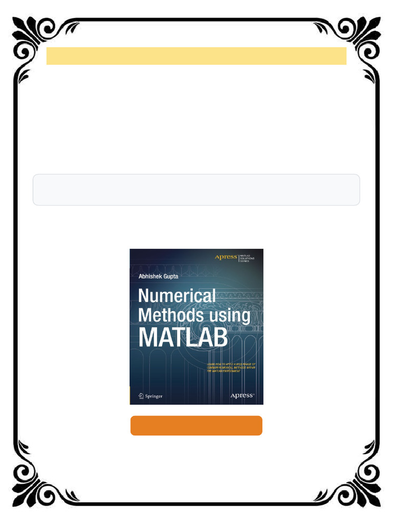 Numerical Methods using MATLAB Gupta Full Text Edition | PDF | Matrix ...