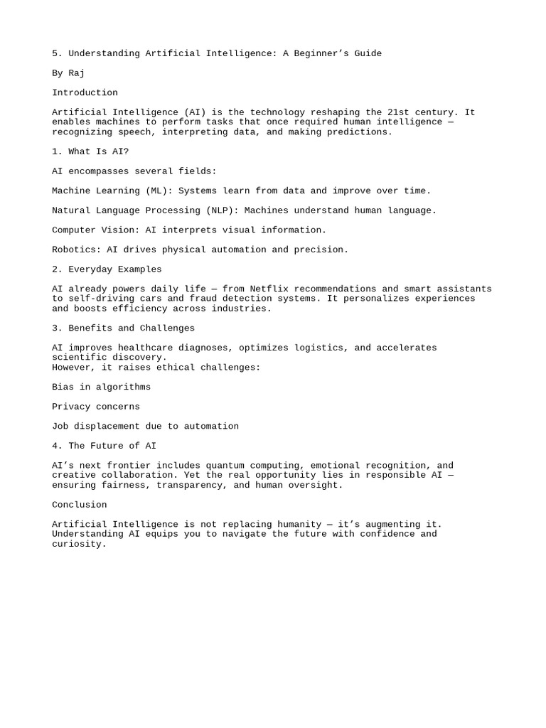 Understanding Artificial Intelli | PDF