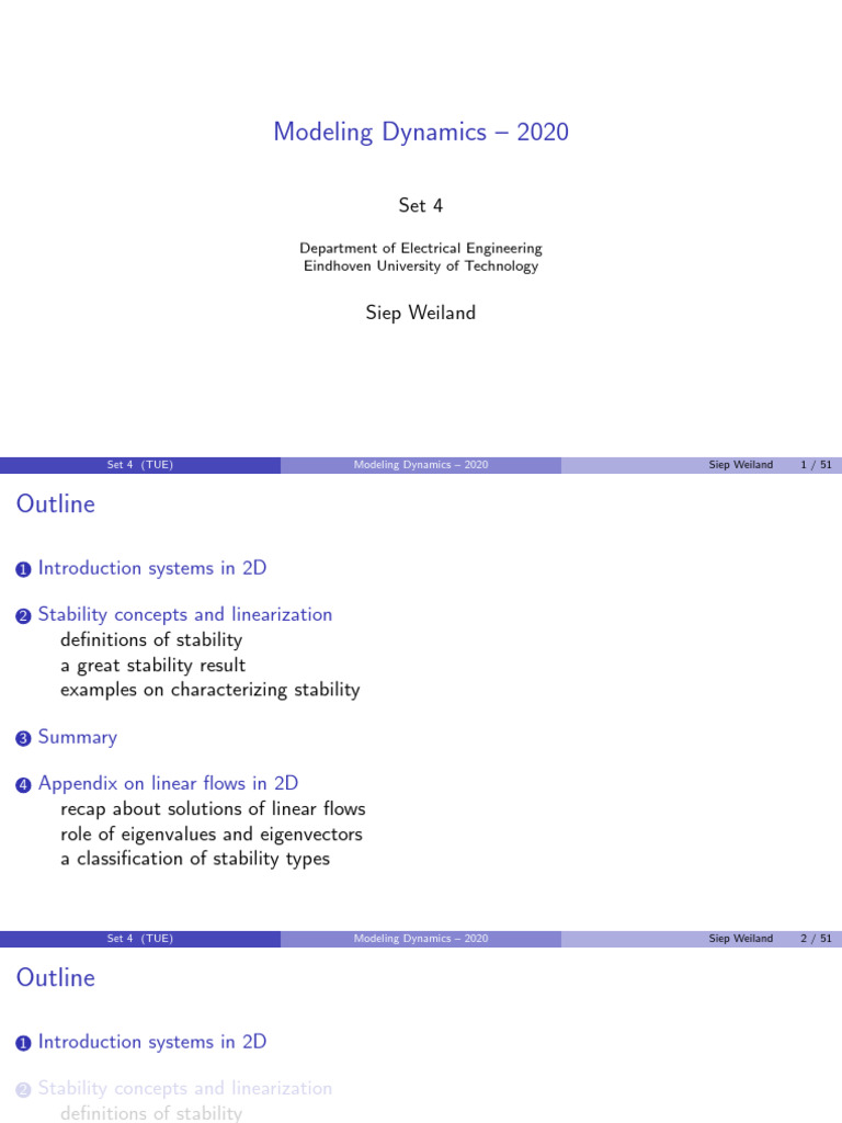 Slideset 04 | PDF | Stability Theory | Eigenvalues And Eigenvectors