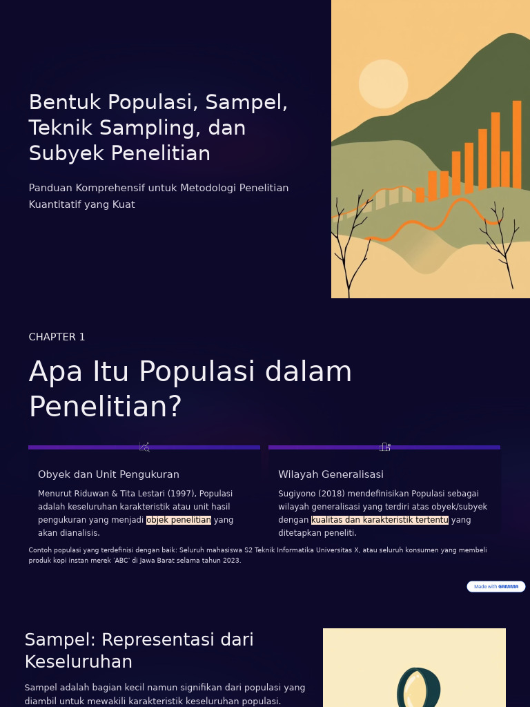 Bentuk Populasi Sampel Teknik Sampling Dan Subyek Penelitian | PDF