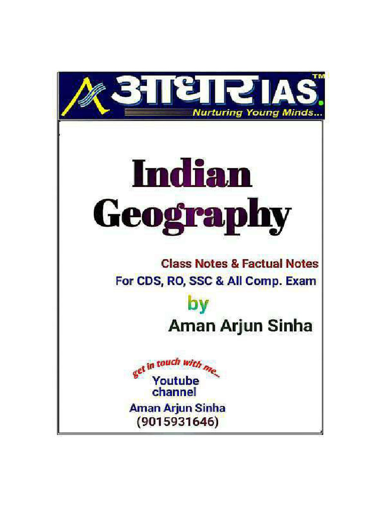 Indian Geography Handwritten Class Notes ENGLISH MEDIUM by Aman Arjun ...