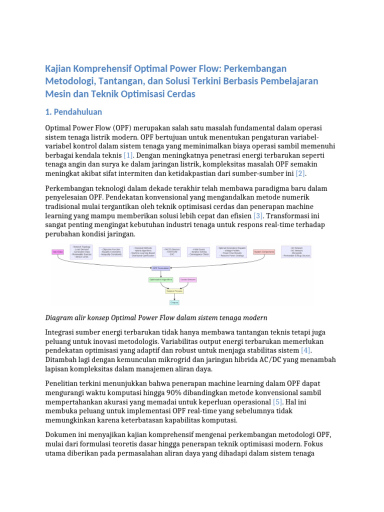 Optimal Power Flow: Metodologi dan Solusi Modern | PDF