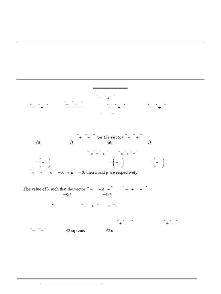 Maths Class Xii Chapter 10 Vector Algebra Practice Paper 10 | PDF ...