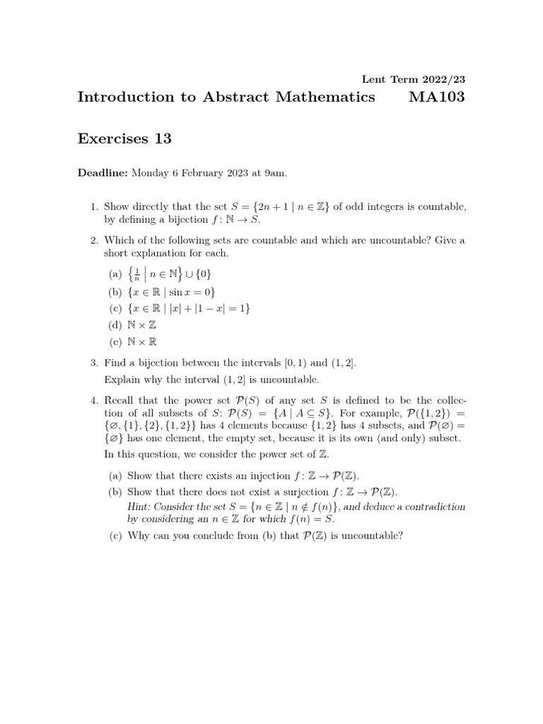 Exercises 13 | PDF