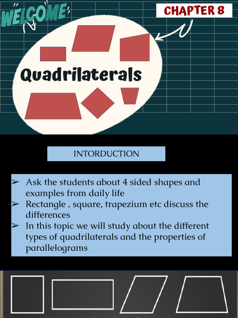 9 CBSE Chapter 8 - Quadrilaterals | PDF | Rectangle | Classical Geometry