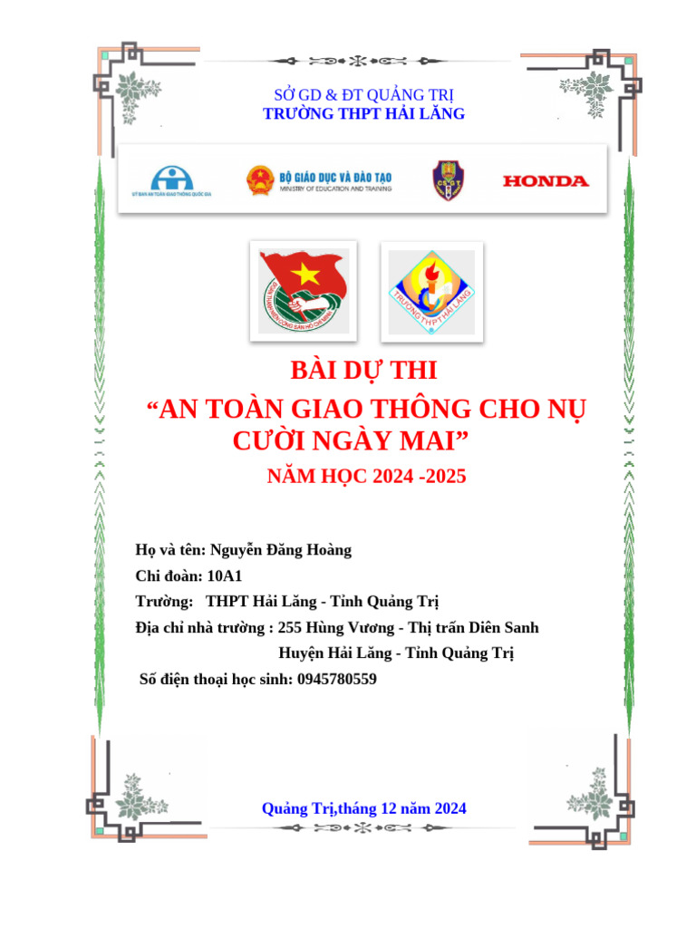 Bia Bai Du Thi Atgt | PDF
