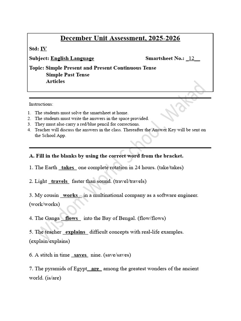 Std4englangsmt12 Docxwatvbk5e5v | PDF | Grammar | Syntax