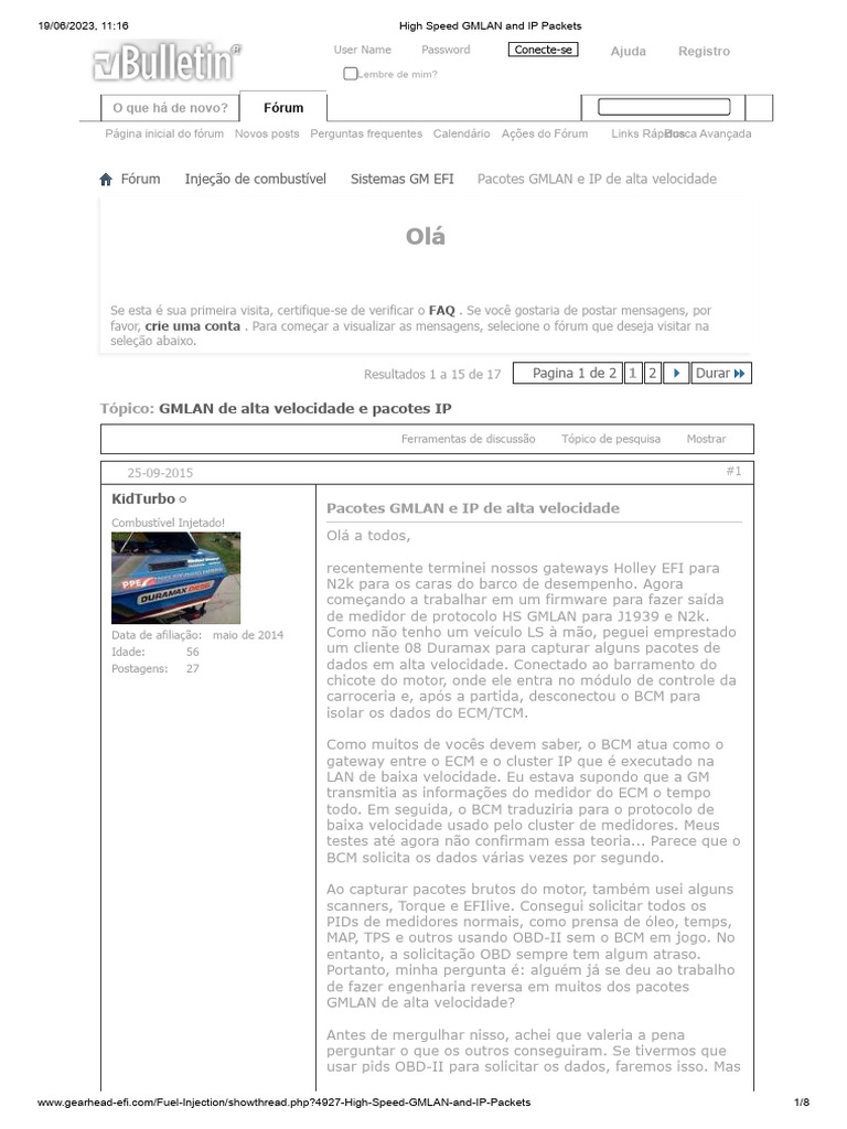 High Speed GMLAN and IP Packets | PDF | Bluetooth | Ciência da Computação