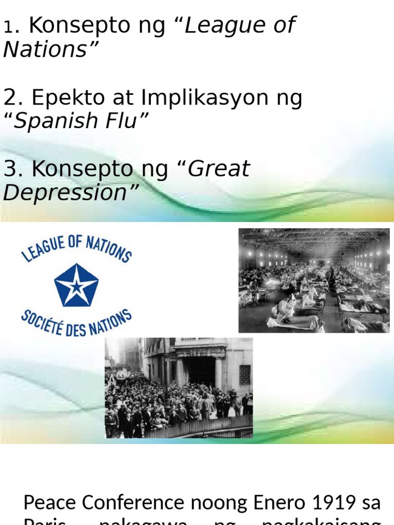 Q3 Week 2 - Liga NG Mga Bansa, Spanish Flu | PDF