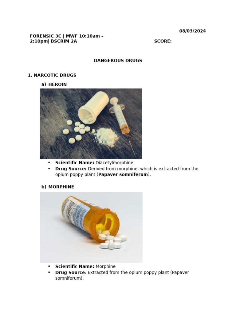 Overview of Dangerous Drugs and Effects | PDF | Medical Treatments ...