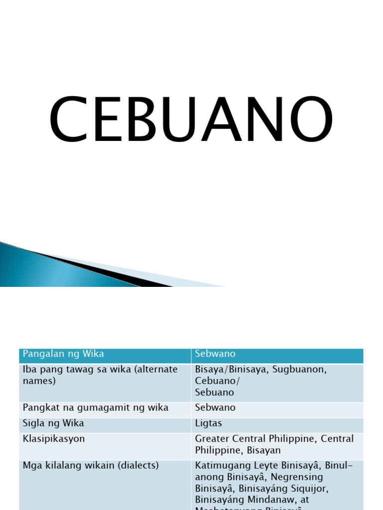 CEBUANO 7 | PDF