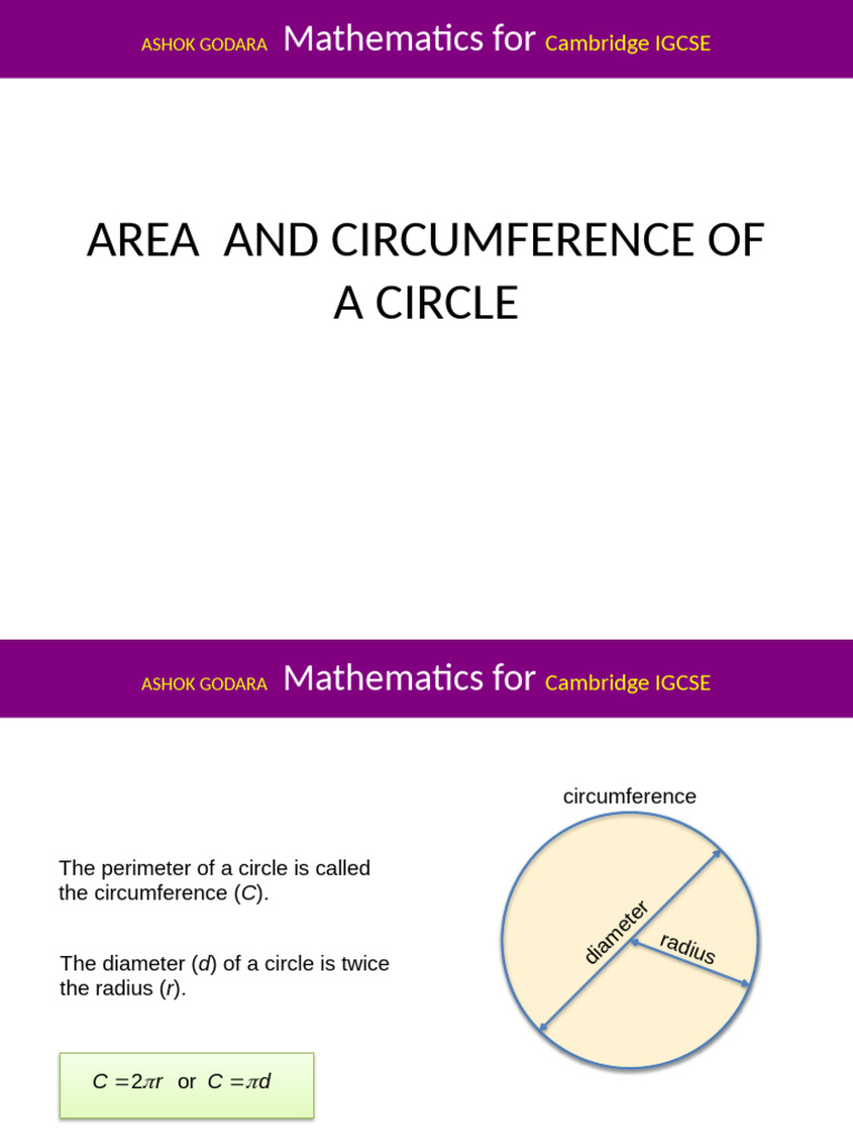 Circle Area and Circumference Guide | PDF | Area | Circle