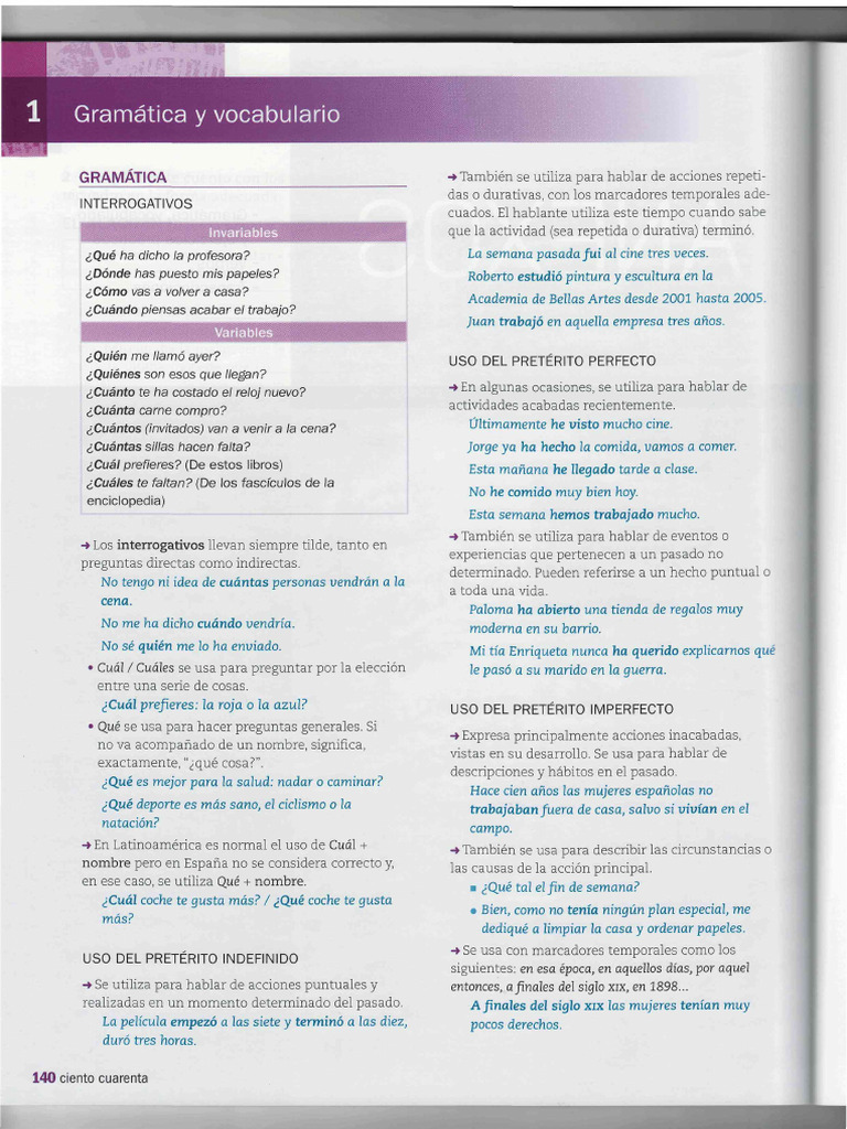 Gramática 1 | PDF