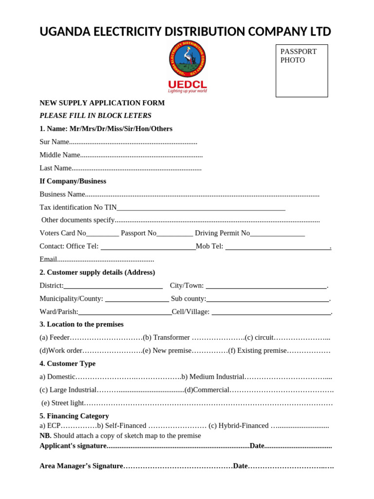 New Connection Application Form With Way Leaves - Doc Amended 2022 | PDF