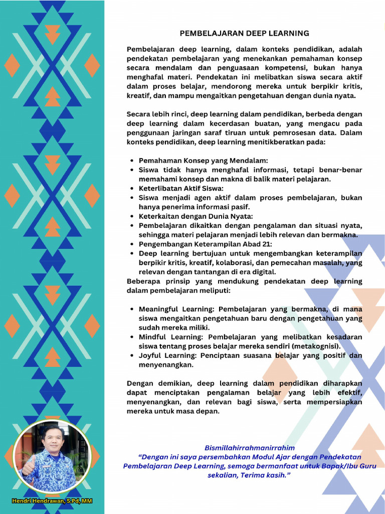 Modul Ajar Deep Learning B Indo Kelas 4 | PDF