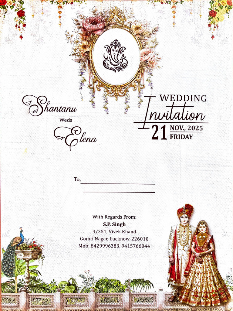 Wedding Invitation 21 Nov 2025 | PDF