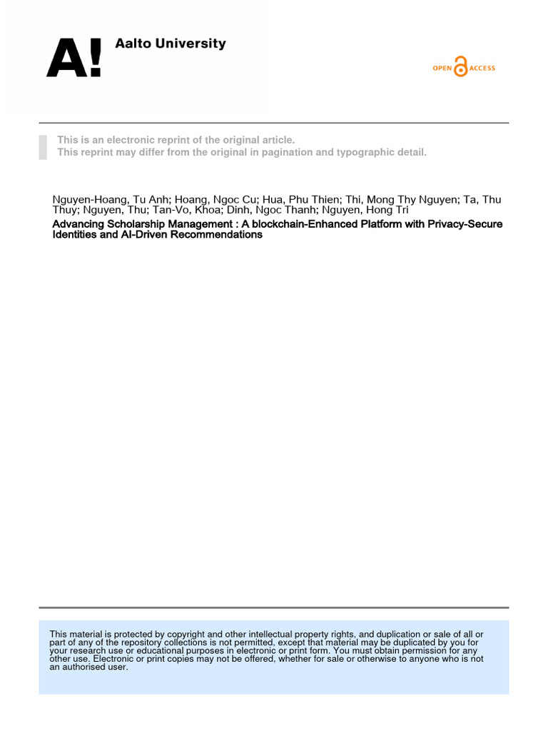 Advancing Scholarship Management A Blockchain-Enhanced Platform With ...