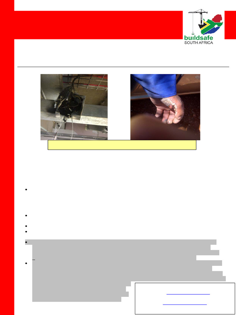 BSA Alert 13.43 Electrical Burns to Both Hands1 | PDF