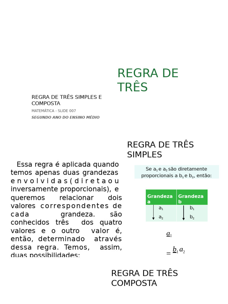 007 Regra de Três Simples E Composta | PDF | Matemática