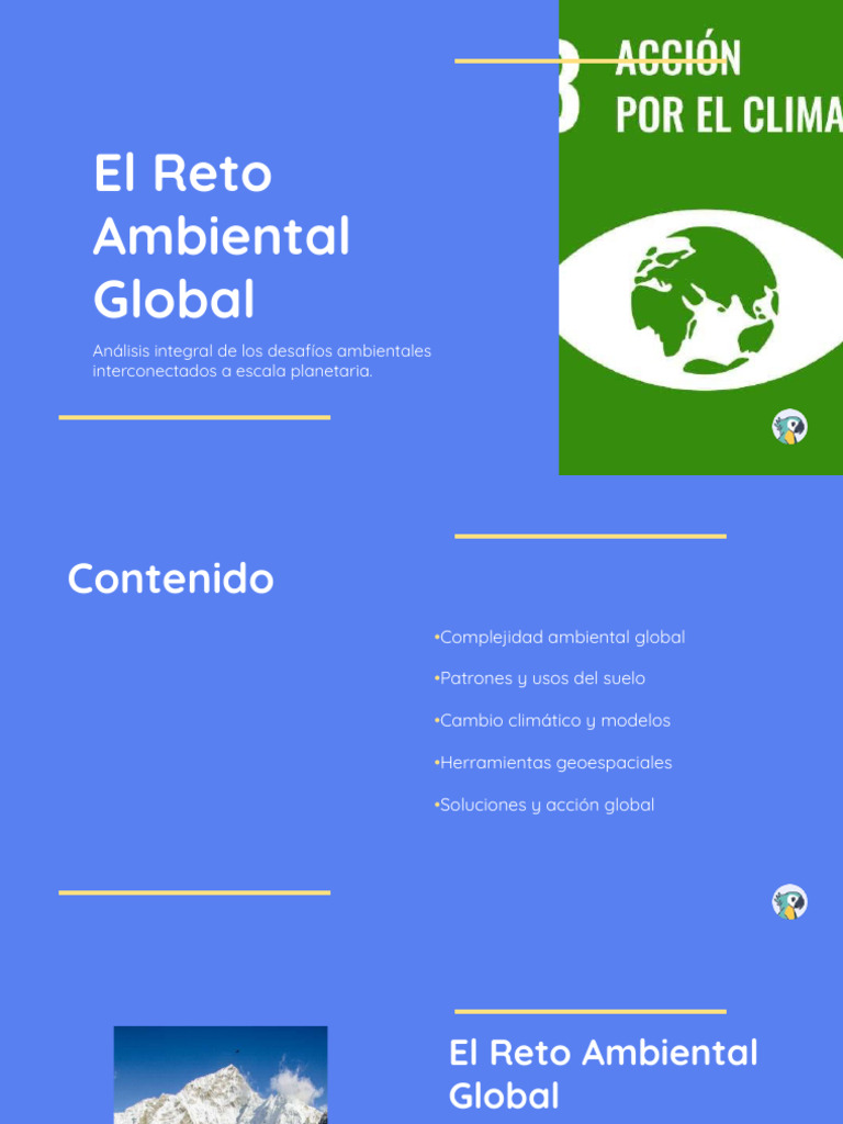 Retos Ambientales PDF Diapositiva | PDF | Entorno natural | Deforestación