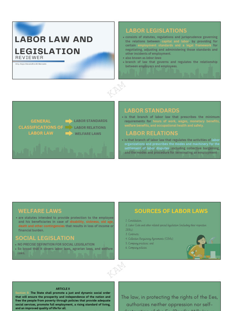 Labor Law Refresher Midterms | PDF | Labour Law | Employment