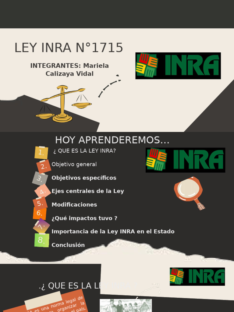 Ley INRA: Justicia y Tierra en Bolivia | PDF