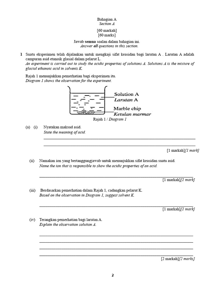 Kimia K2 Set 1 SKEMA | PDF