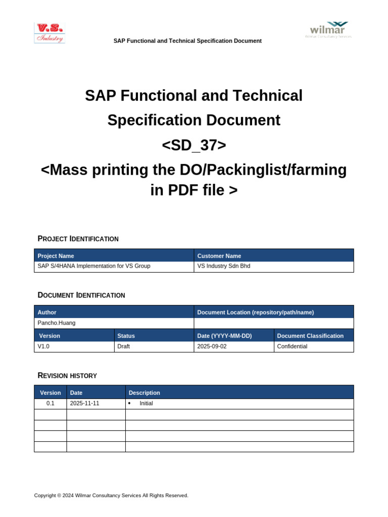VSI FTS SD SD - 37 Mass Printing The DO Packinglist Farming V1.0 | PDF ...