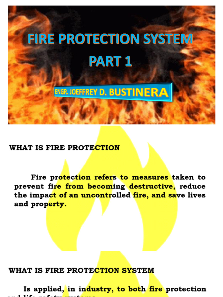 Fire Protection System Part 1 | PDF | Fires | Safety
