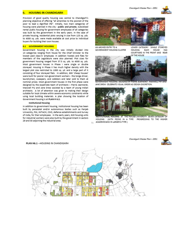 Chandigarh Master Plan 2031 - Housing | PDF | Apartment