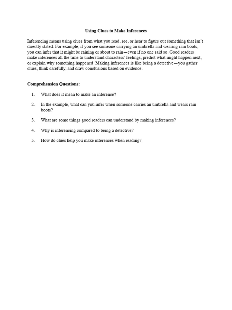 Mastering Inferencing Skills in Reading | PDF