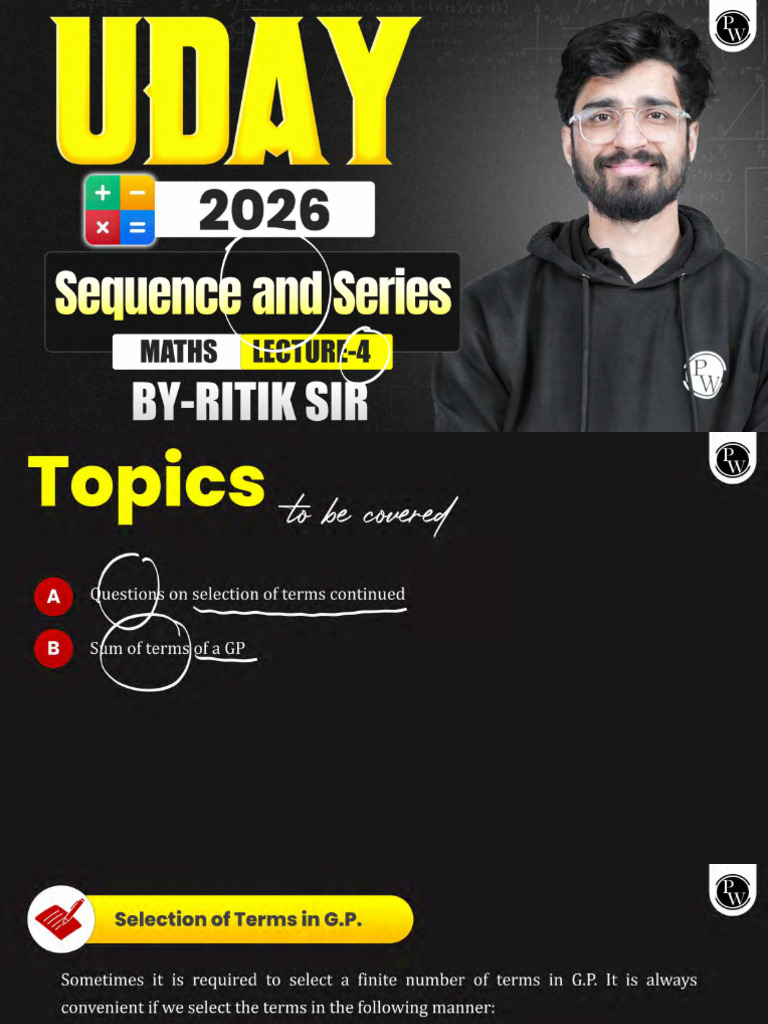 Sequence and Series 04 - Class Notes | PDF