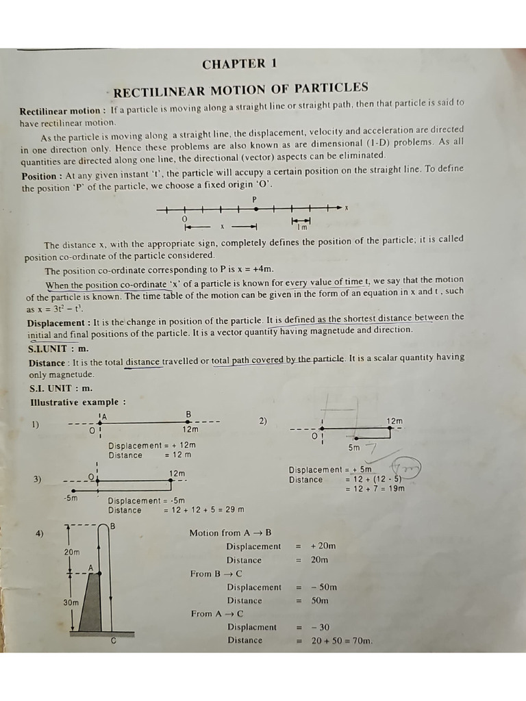 Theory For Rectilinear Motion | PDF