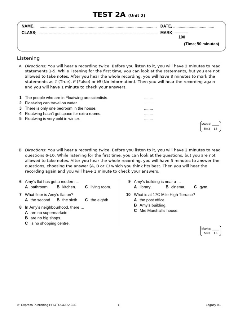 15 Legacy a1 Test 2a | PDF | Furniture | Interior Design